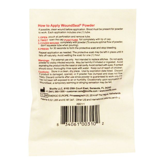 WoundSeal Powder | Blood Clotting Powder | Stop Bleeding Powder