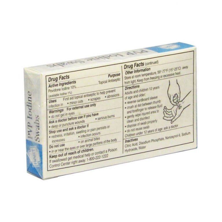 PVP Iodine Antiseptic Swabs - 10/unit box • First Aid Supplies Online