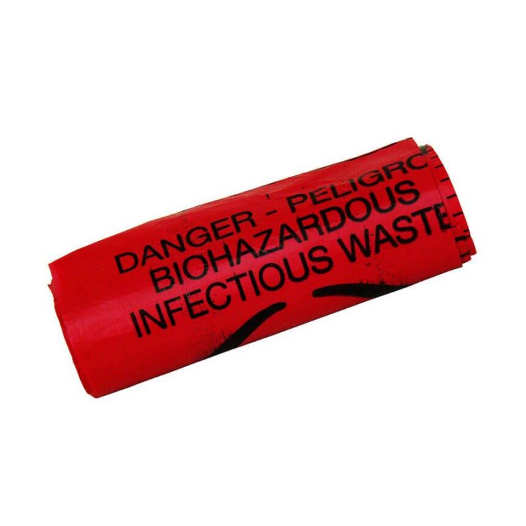 Red Biohazard Bags - 50/roll • First Aid Supplies Online