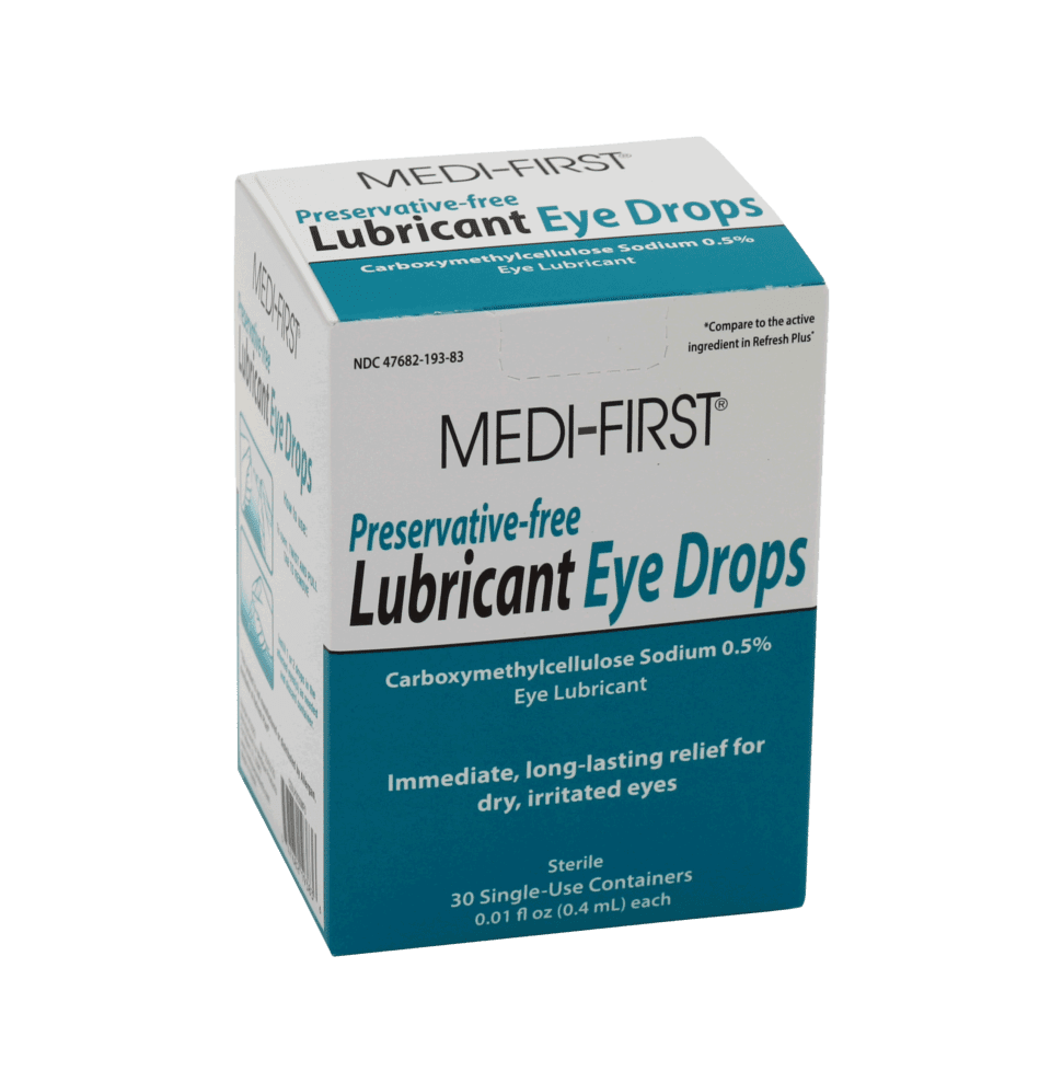 Lubricant Eye Drops - 30/box • First Aid Supplies Online