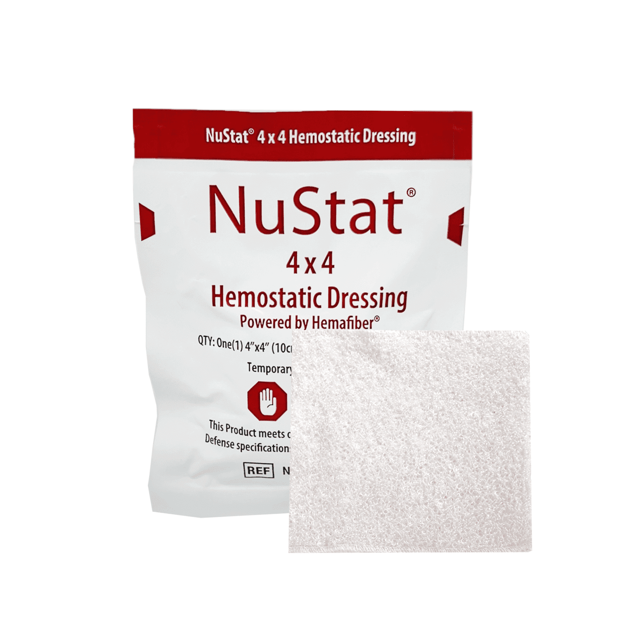 NuStat 4"x4" Hemostatic Dressing - 1 Dressing • First Aid Supplies Online