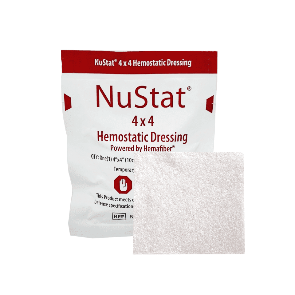 NuStat 4"x4" Hemostatic Dressing - 1 Dressing • First Aid Supplies Online