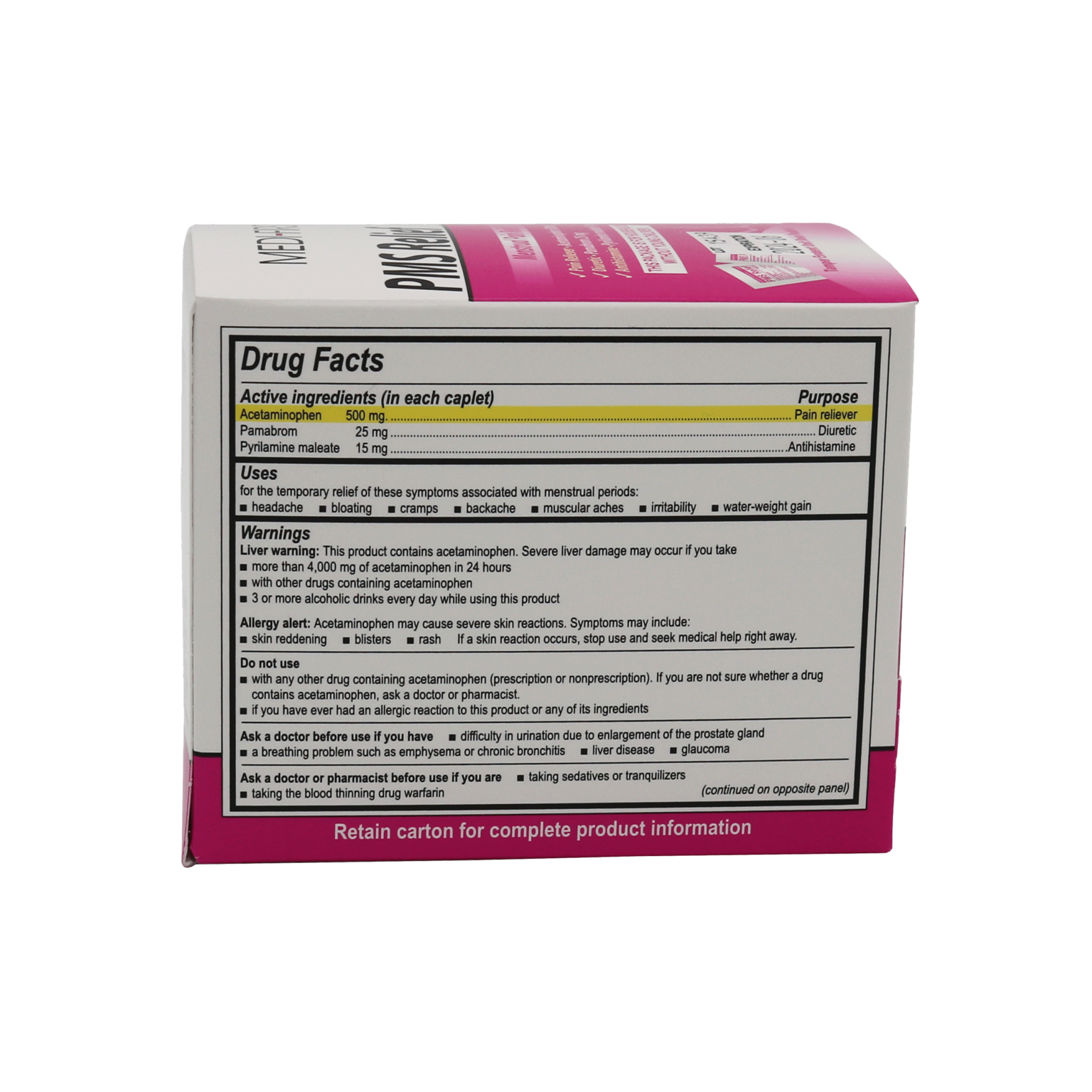 Medi First PMS Relief Tabs - 40/box • First Aid Supplies Online