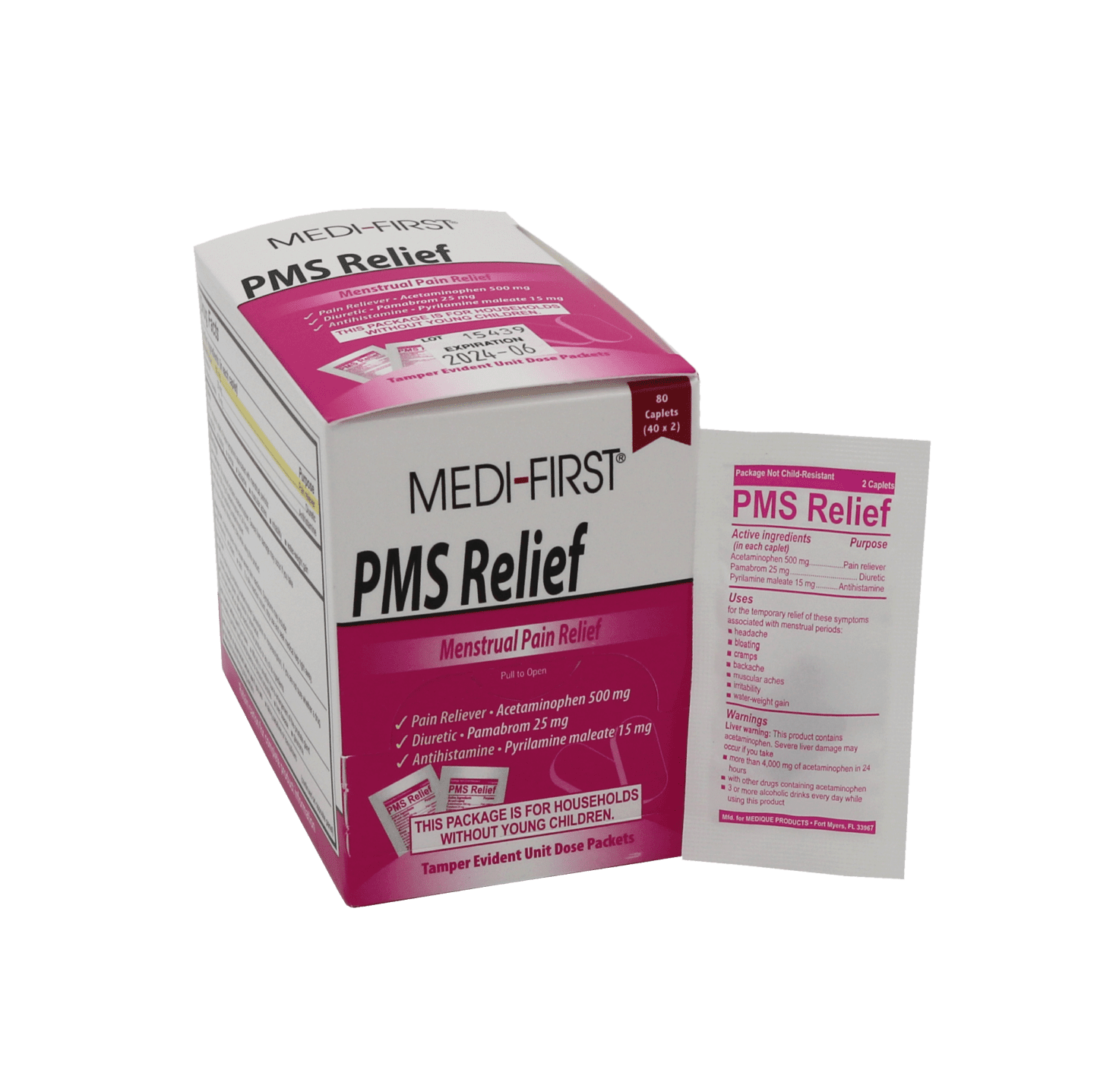 Medi First PMS Relief Tabs - 40/box • First Aid Supplies Online